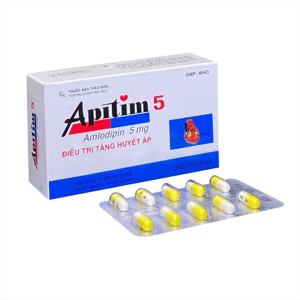 Thuốc điều trị tăng huyết áp apitim 5mg