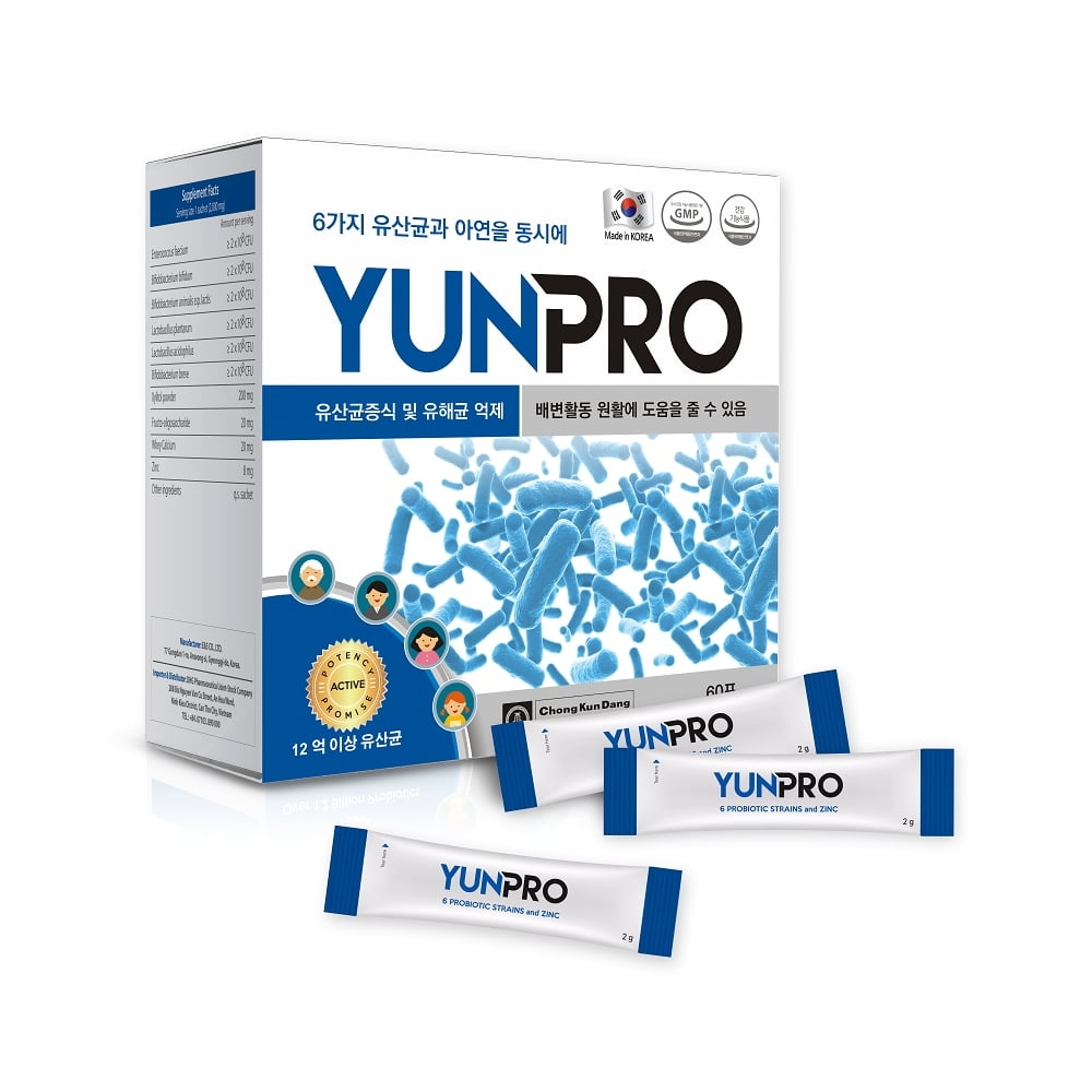 Men vi sinh YunPro 6 probiotic strains and zinc