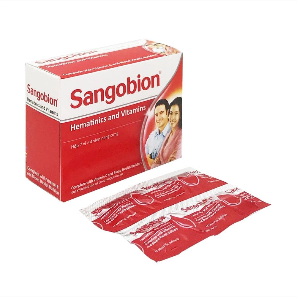 Sangobion ( hộp 7 vỉ x 4 viên )-MERCK