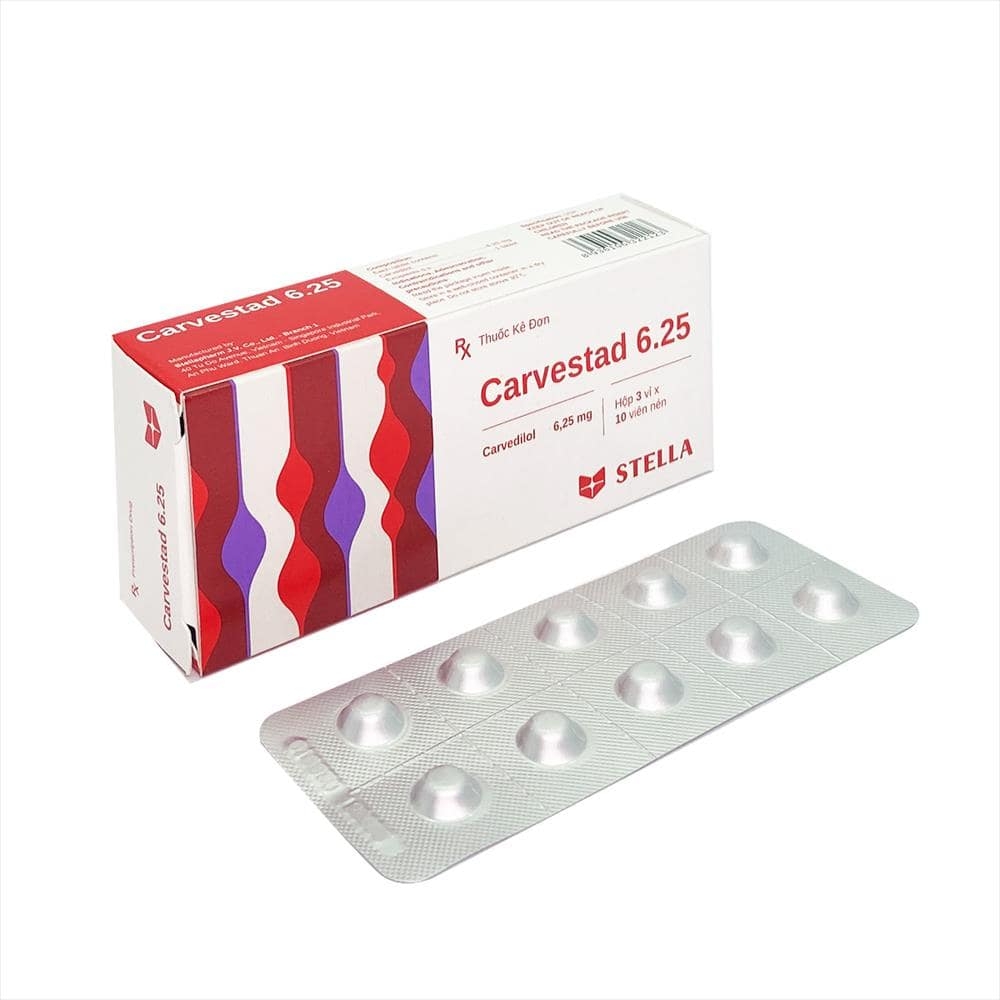 Thuốc tim mạch Carvestad 6.25mg