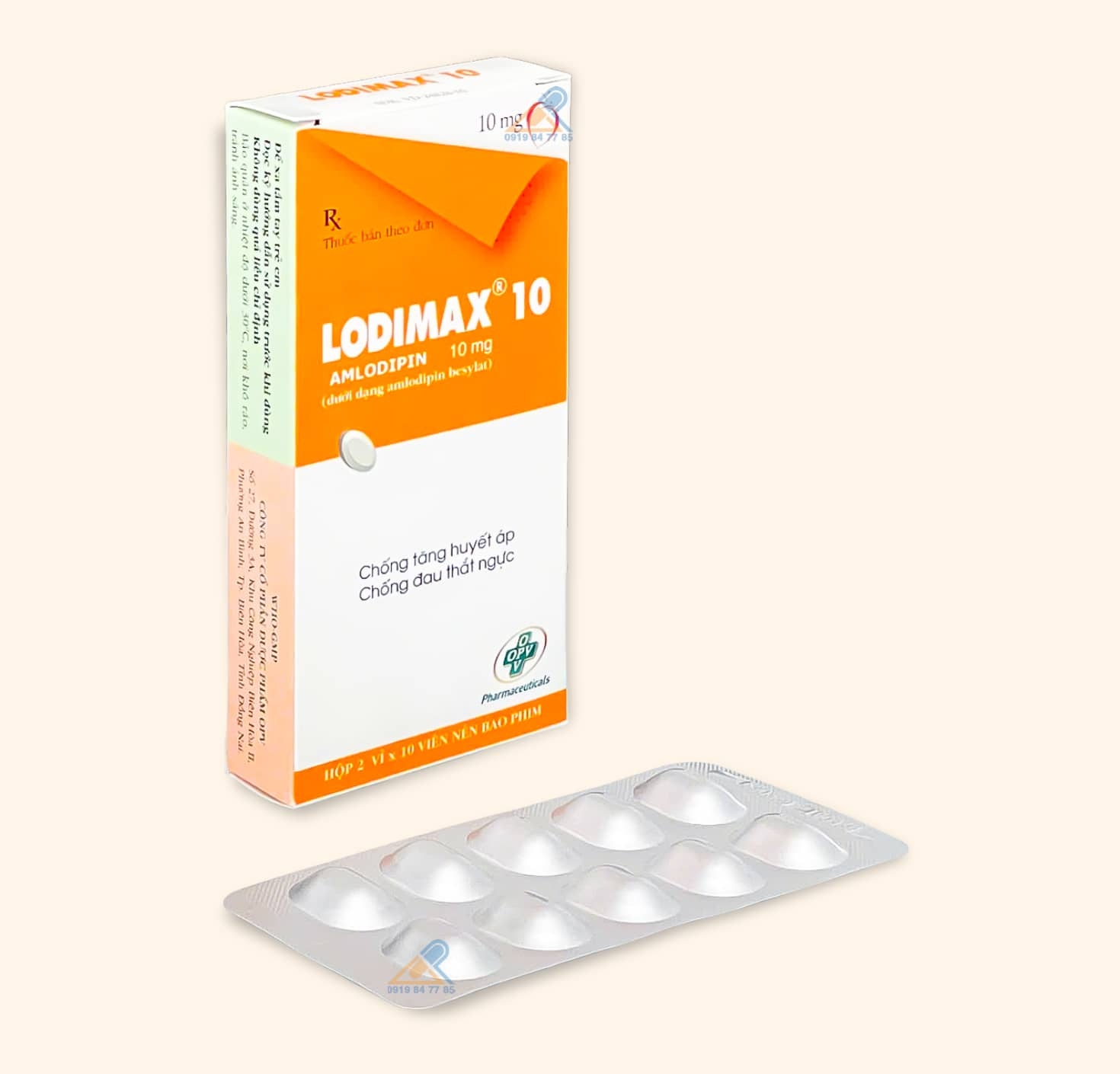 Thuốc Lodimax® 10mg | Amlodipin |【Hộp 20 viên】
