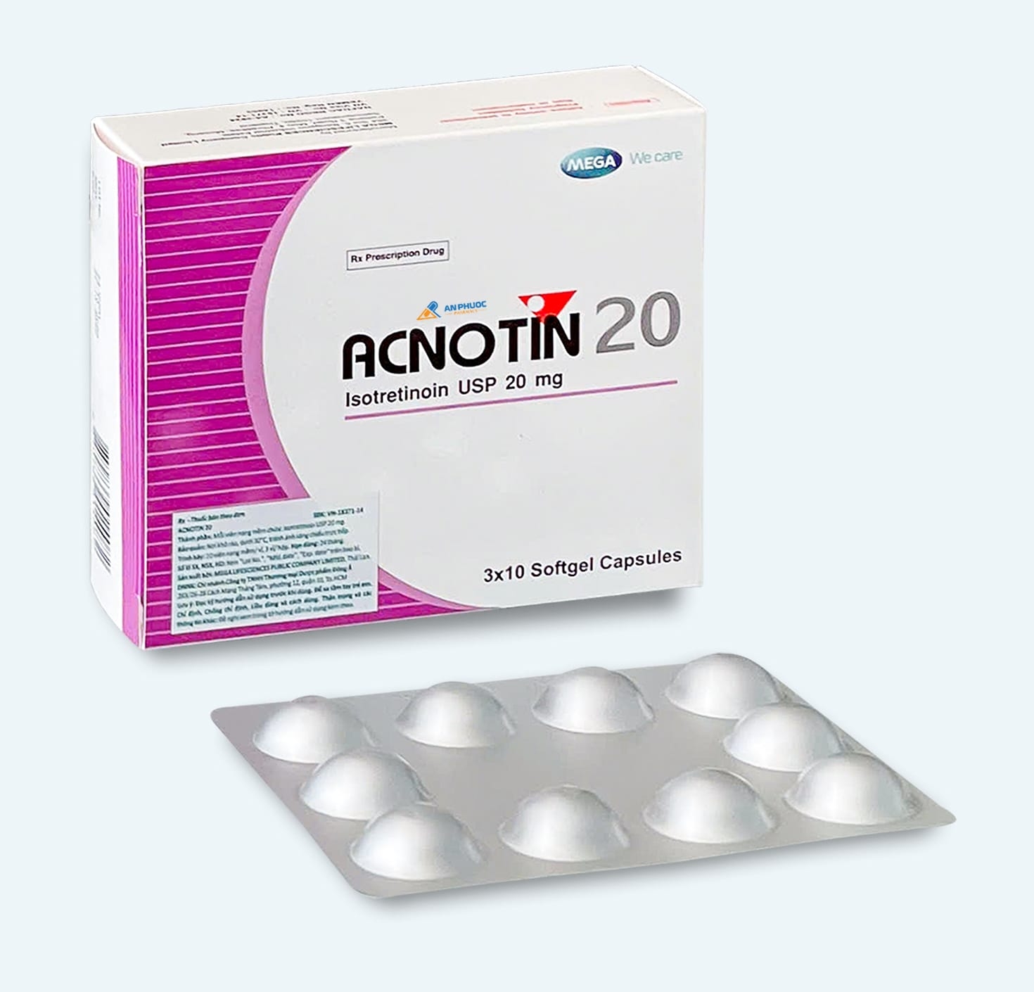 Thuốc Acnotin® 20mg | Isotretionin |【Hộp 30 viên】