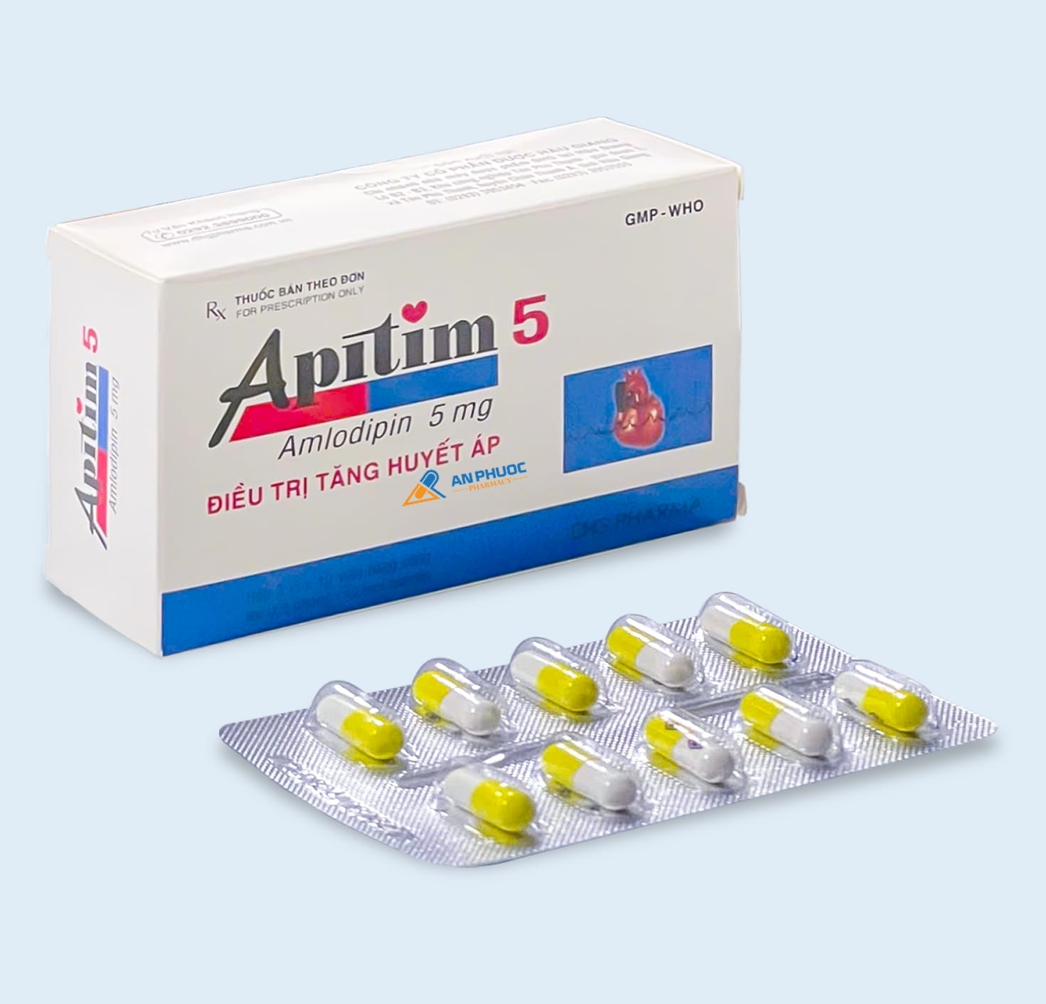 Thuốc Apitim® 5mg | Amlodipin |【Hộp 30 viên】