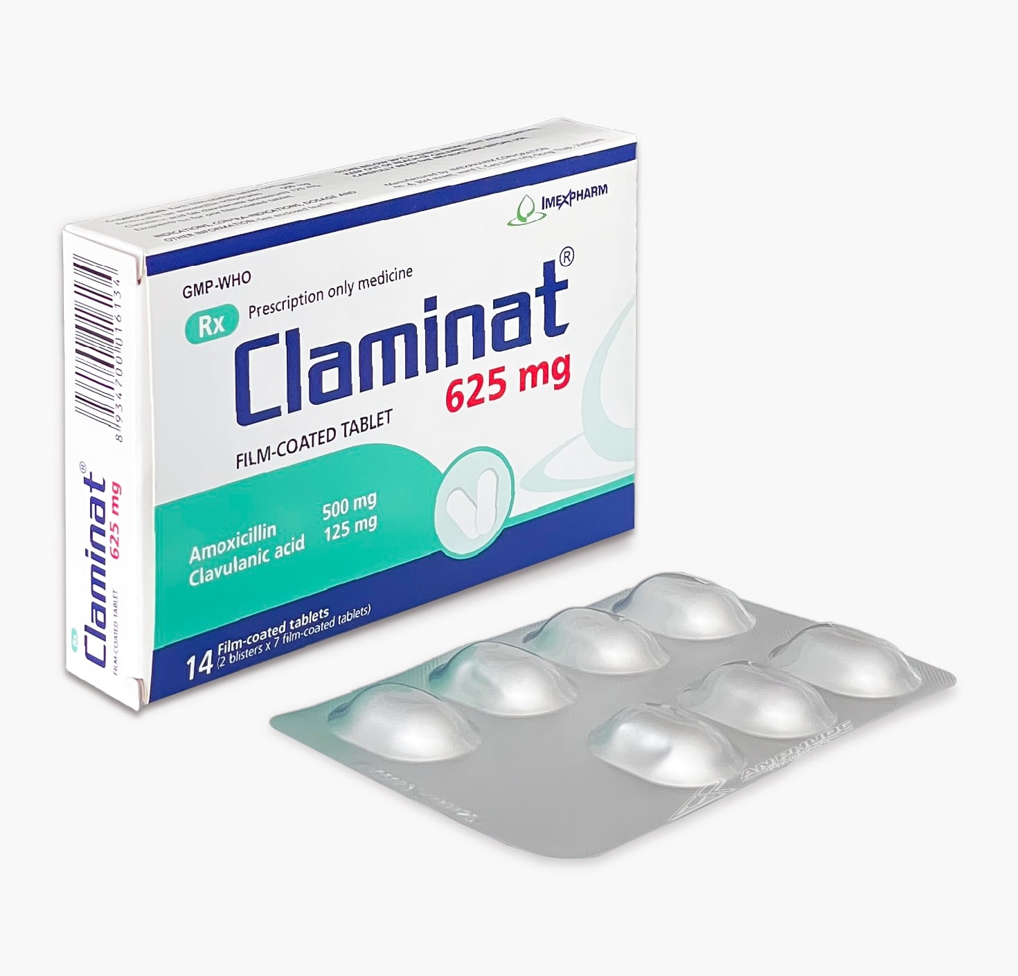 Thuốc Claminat® 625mg【Hộp 14 viên】