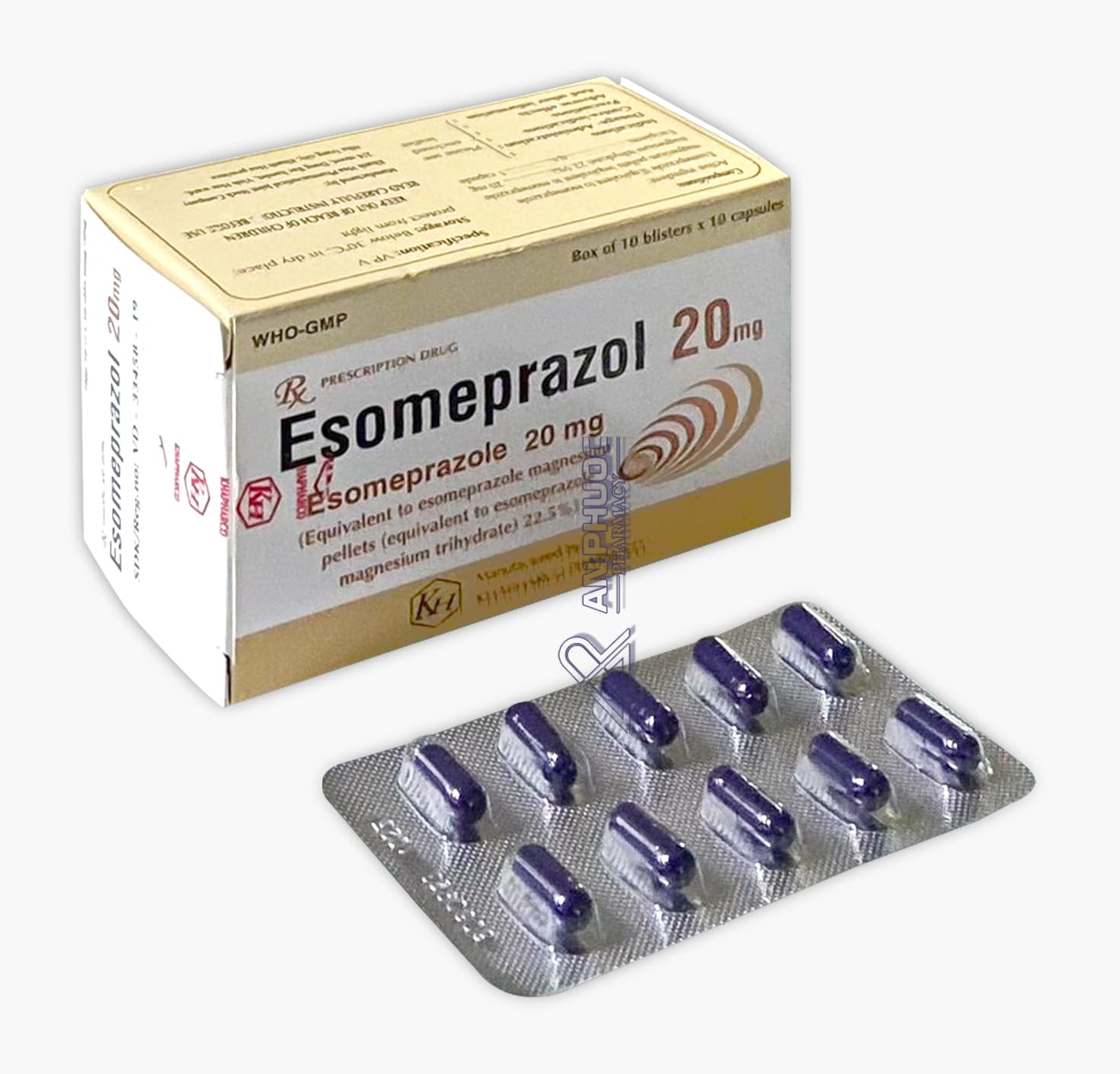 Thuốc Esomeprazol® 20mg 【Hộp/100 viên】| KHAPHARCO PHARM