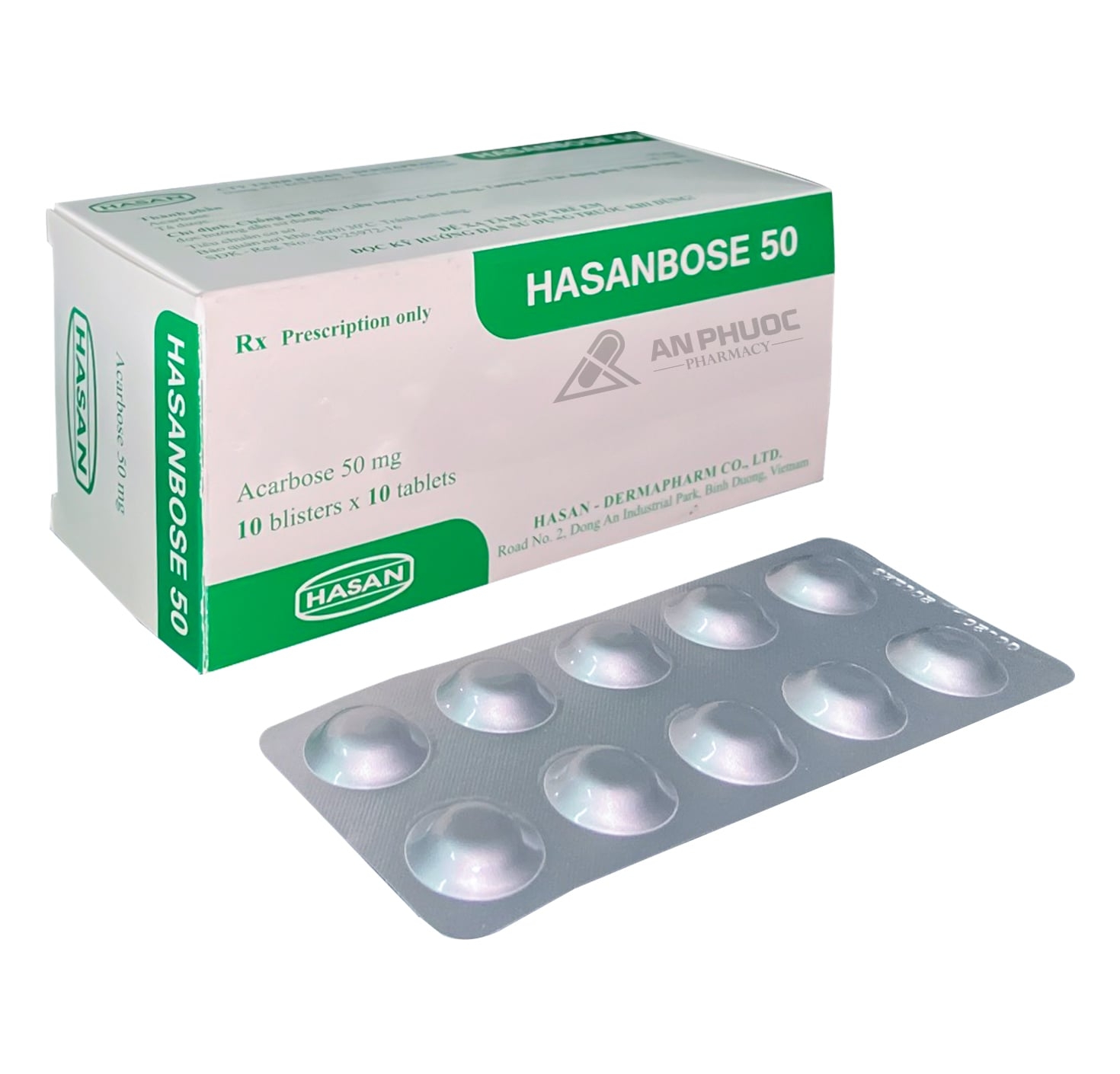 Thuốc Hasanbose 50mg (Acarbose)
