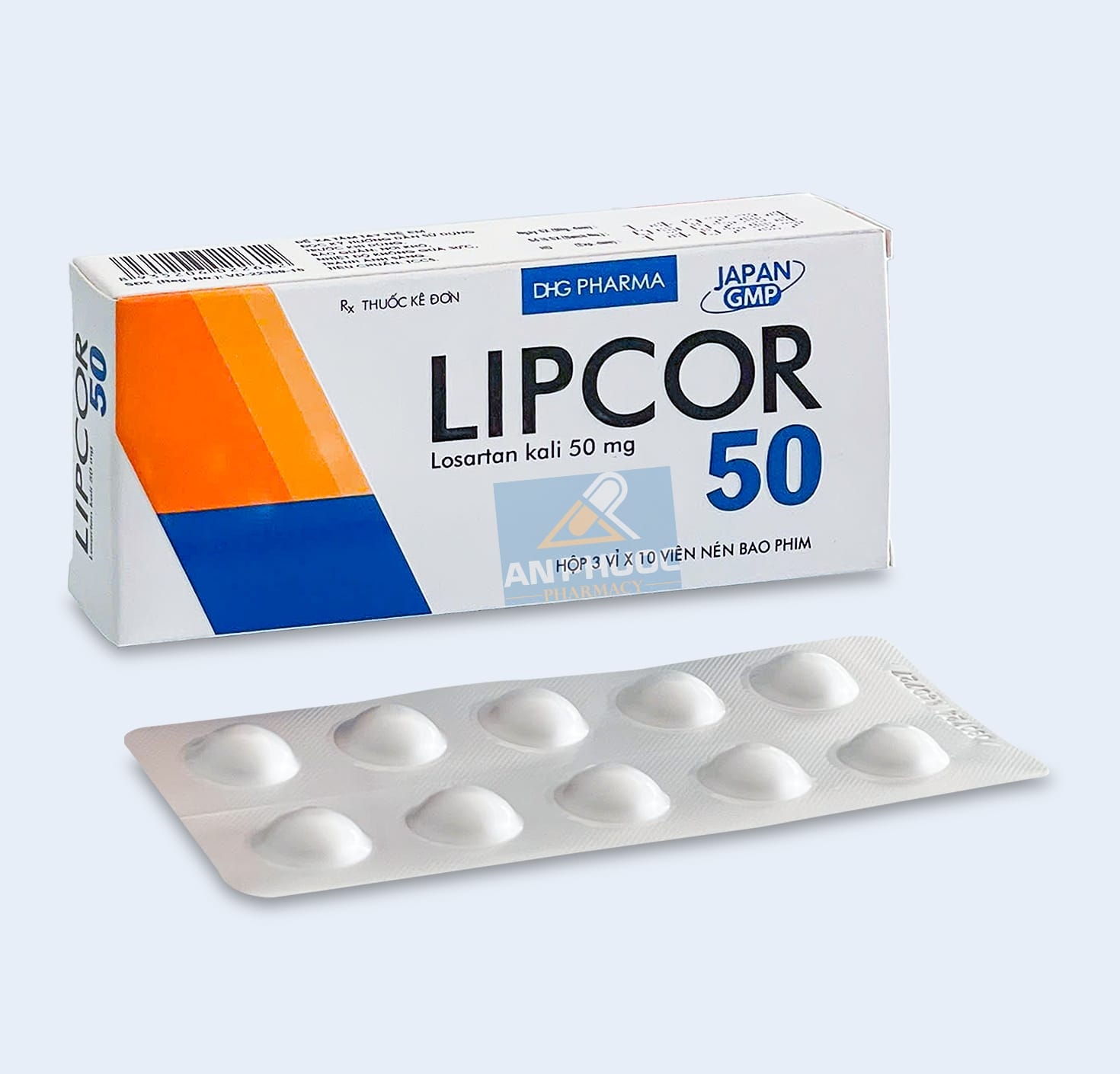 Thuốc Lipcor® 50mg | Losartan |【Hộp 30 viên】
