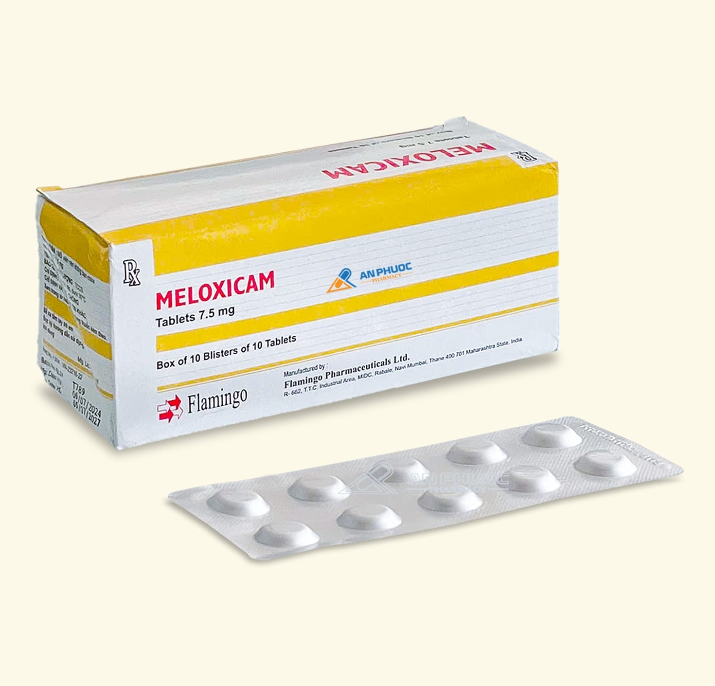 Thuốc Meloxicam® Tablets 7.5mg | Flamingo |【Hộp 100 viên】