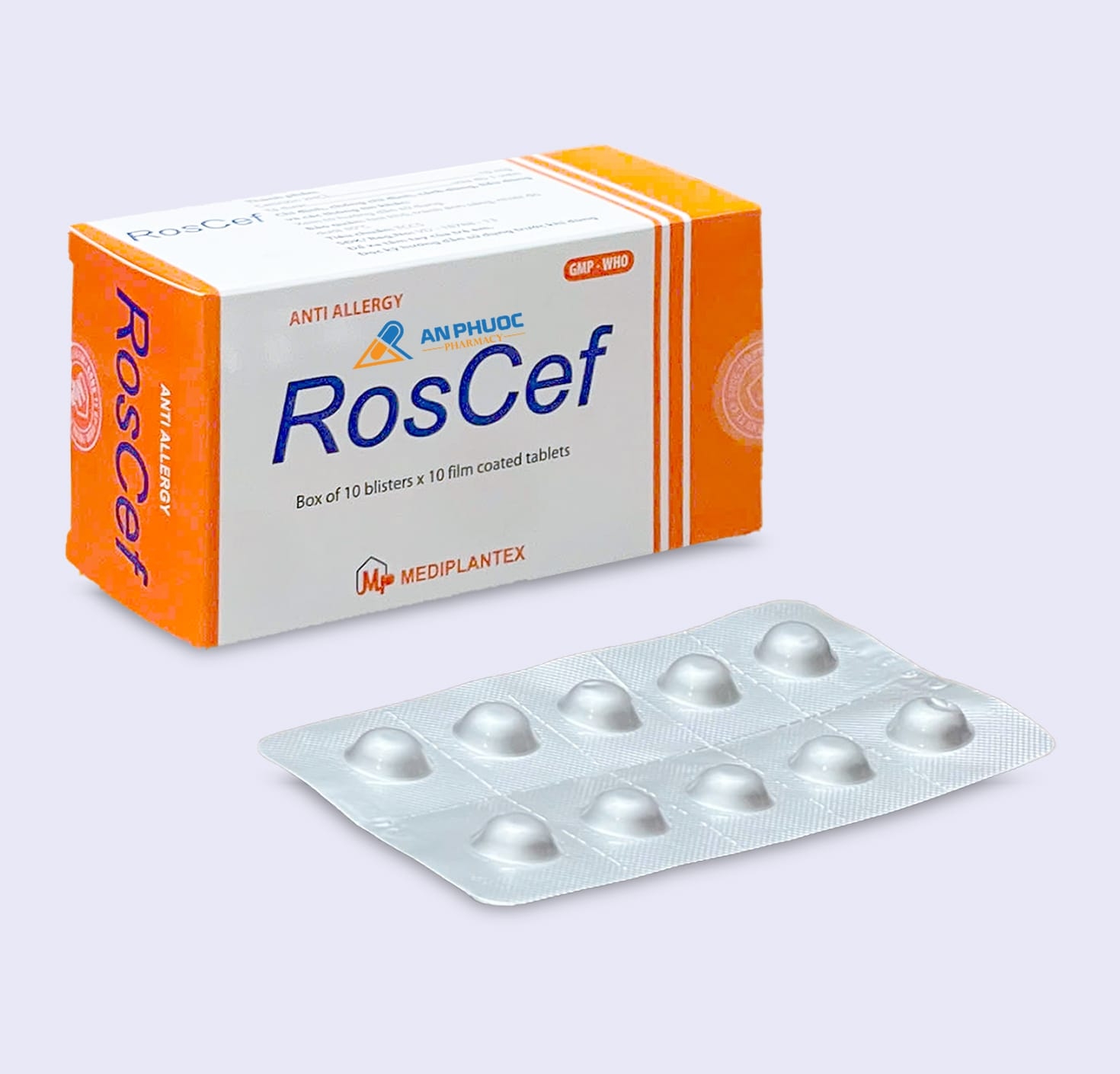 Thuốc Roscef® 10mg | Cetirizine |【Hộp 100 viên】