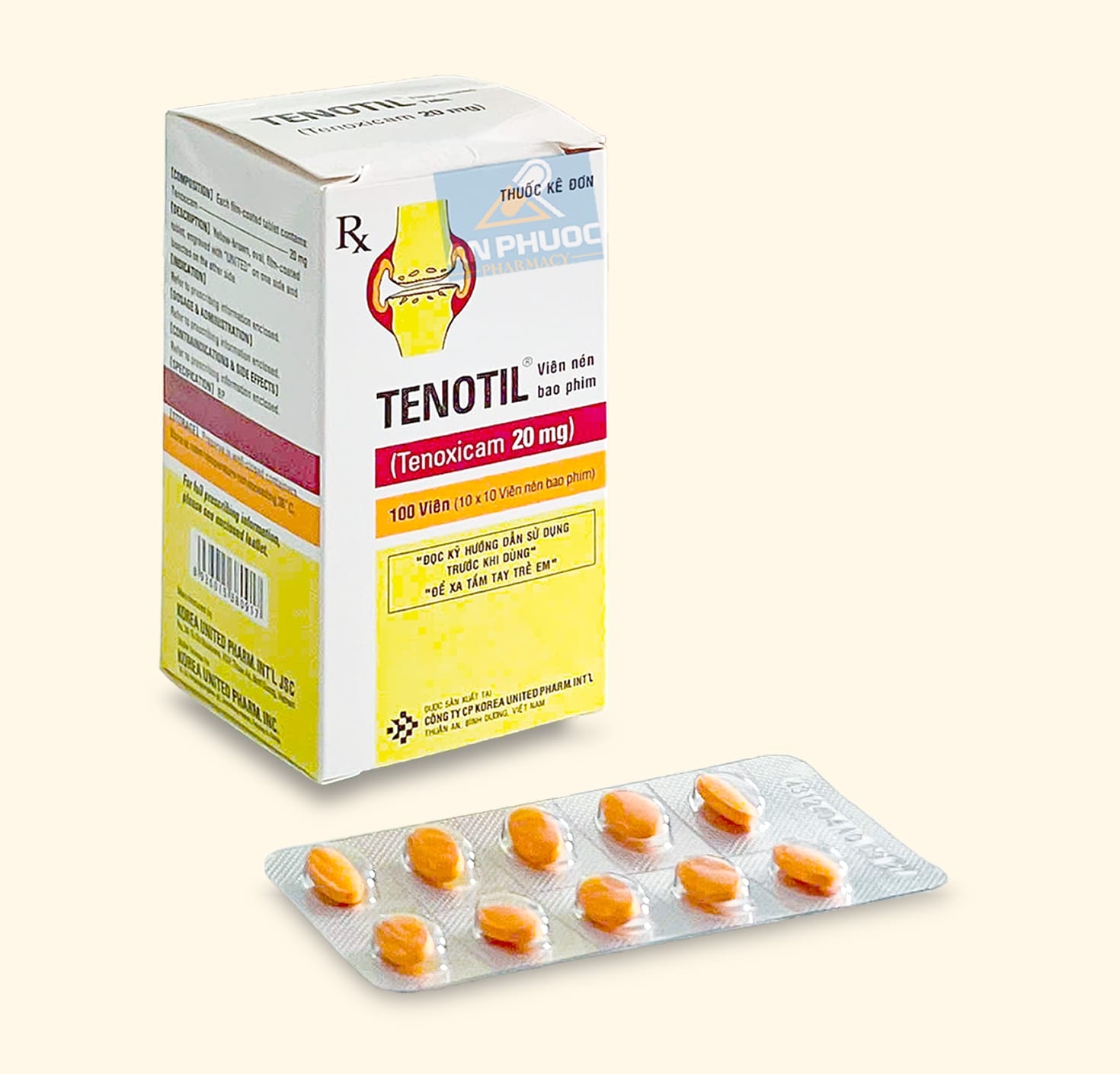 Thuốc Tenotil® 20mg | Tenoxicam |【Hộp 100 viên】